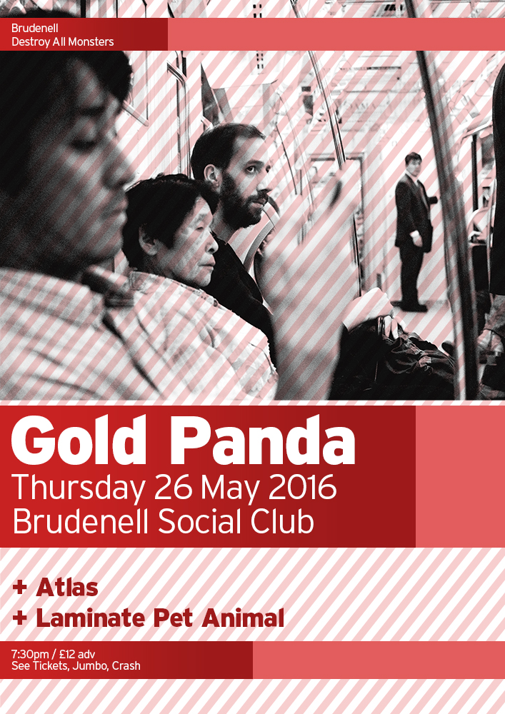 Gold Panda ATLAS LAMINATE PET ANIMAL - Gig at Leeds Brudenell Social Club